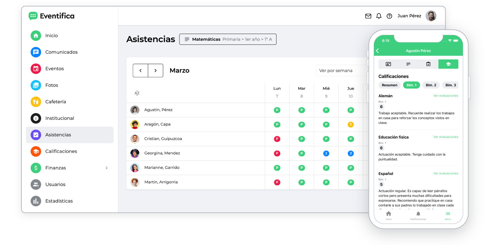 Plataforma de Gestión Académica para Colegios - Eventifica